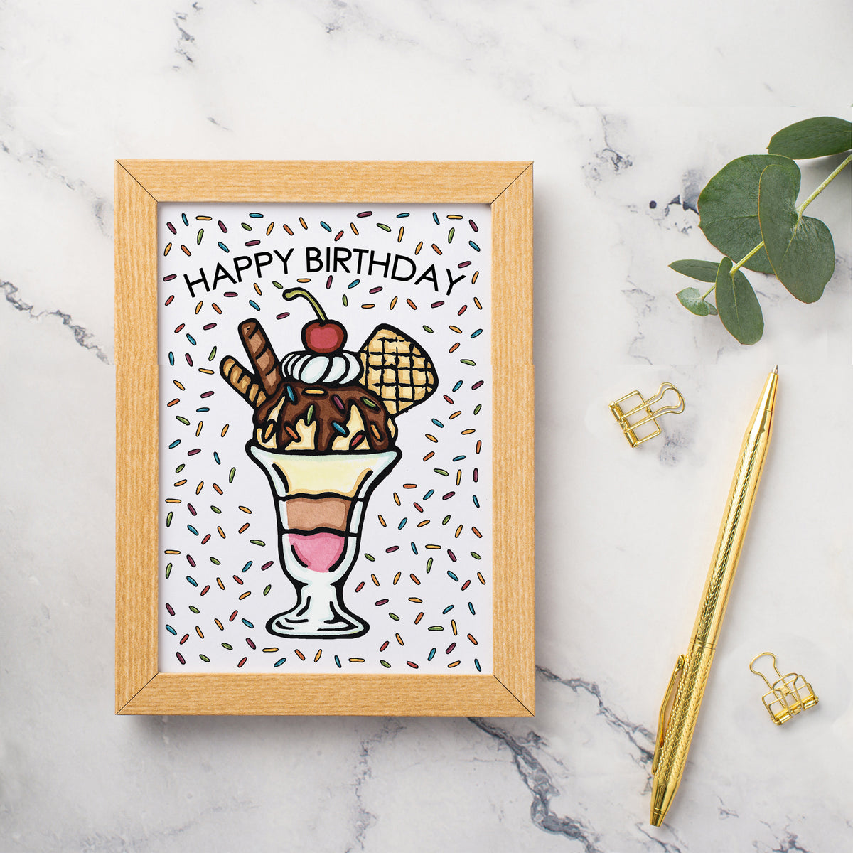 SA462: Happy Birthday Sundae - Pack of 6 – Sarah Angst Wholesale