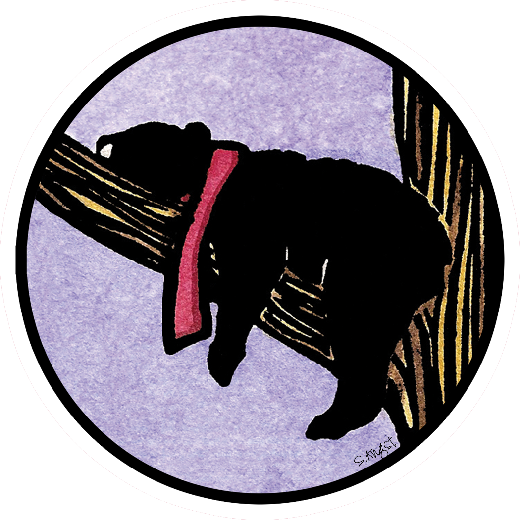 Snoozin Black Bear Sticker – Sarah Angst Wholesale