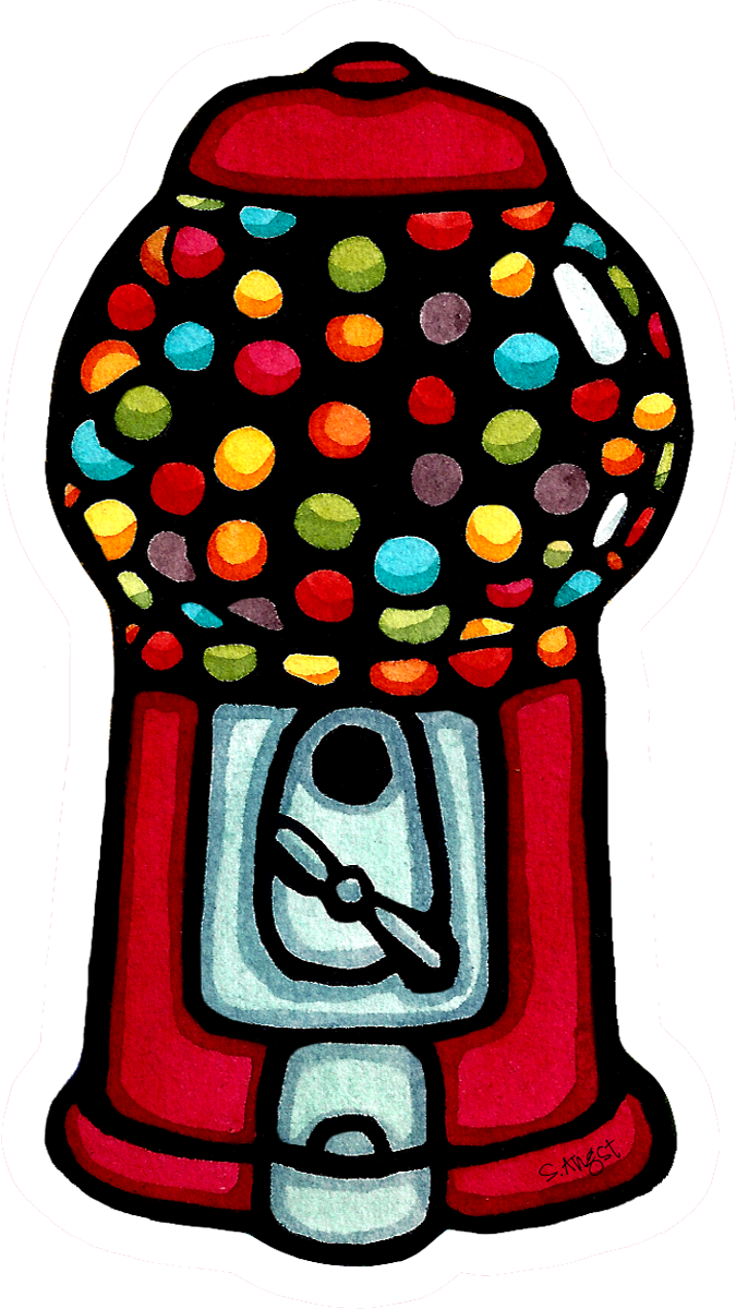 Gumball Machine Sticker – Sarah Angst Wholesale